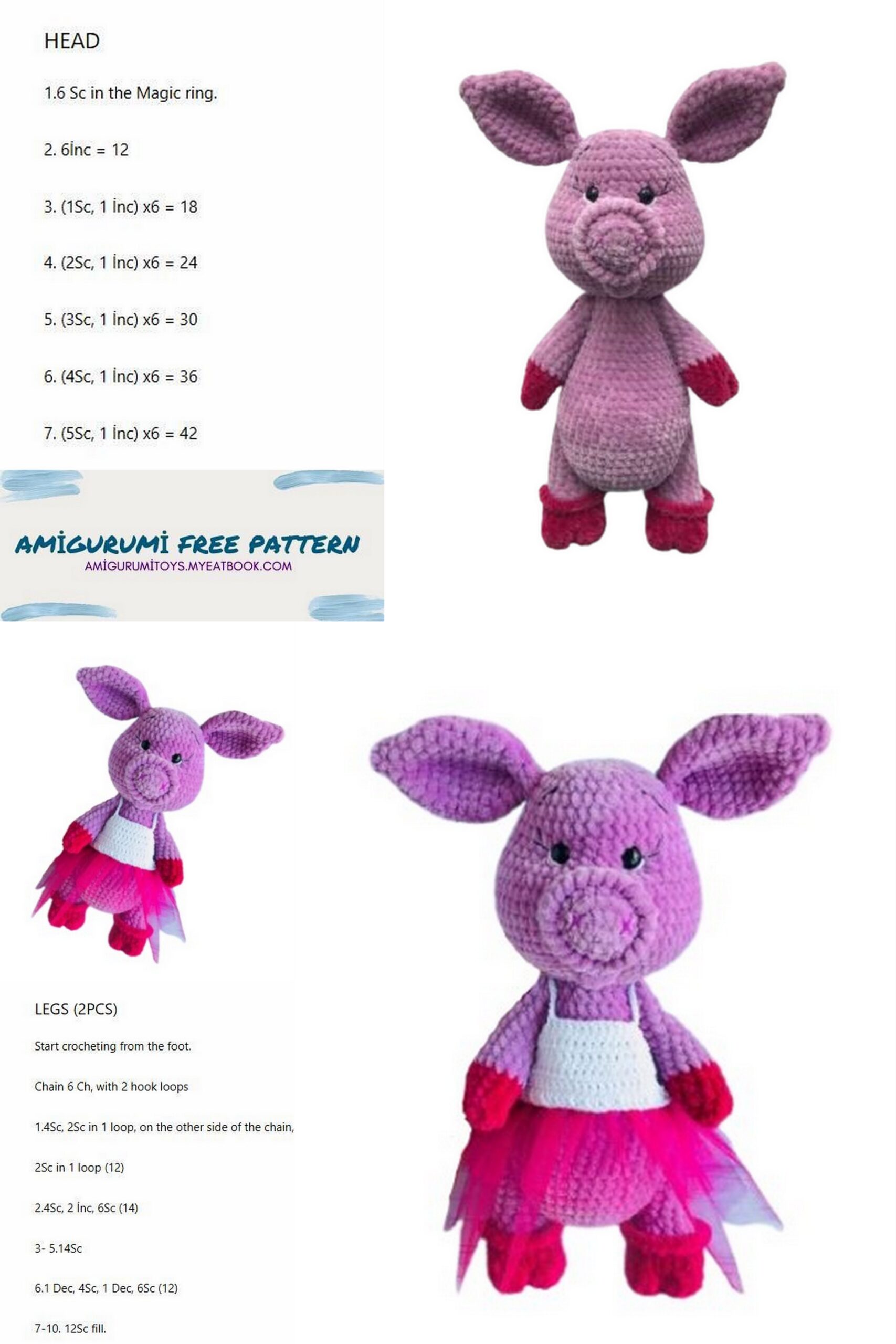 Amigurumi Plush Pig Free Pattern - Amigurumi Patterns