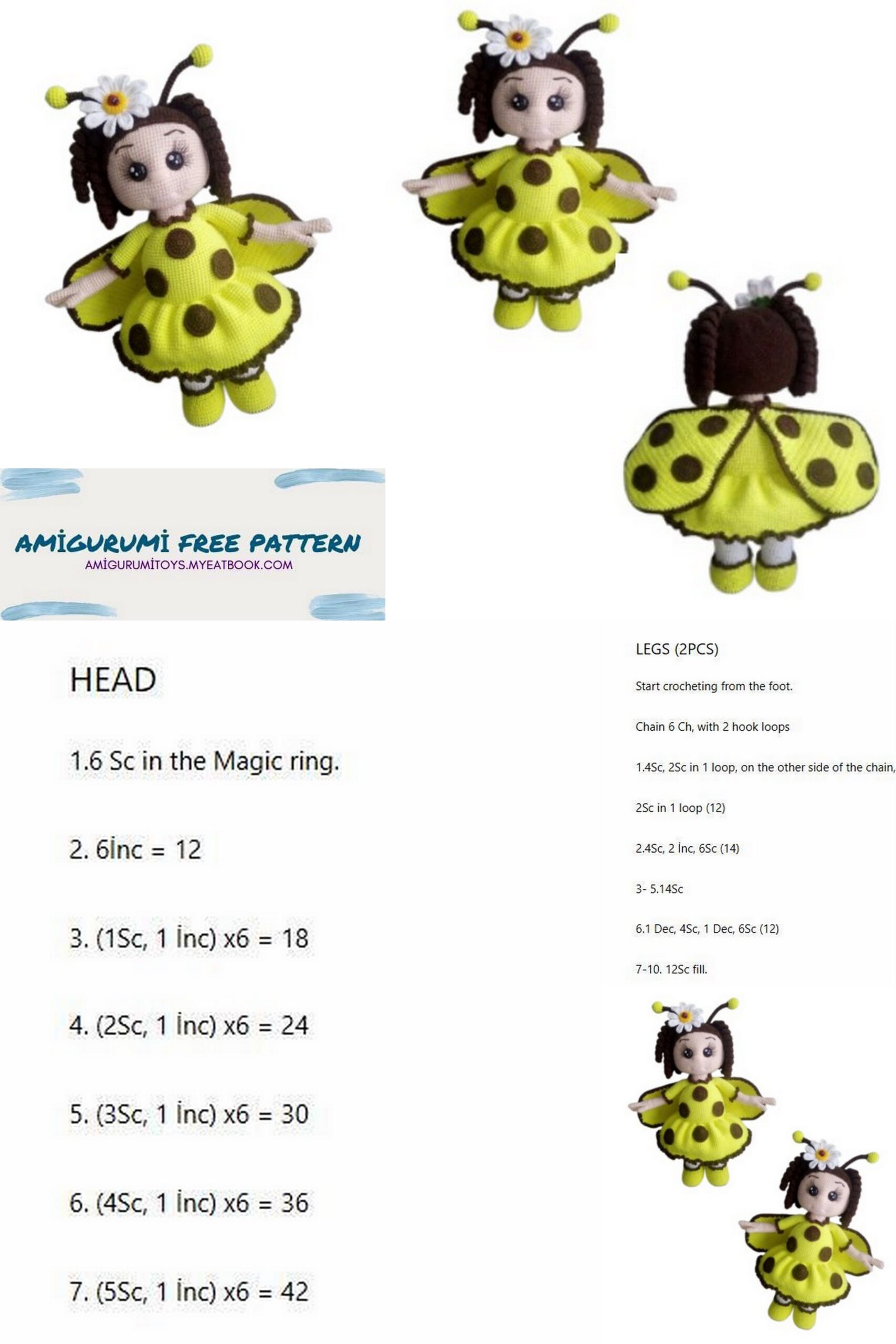 Amigurumi Ladybug Doll Free Pattern - Amigurumi Patterns