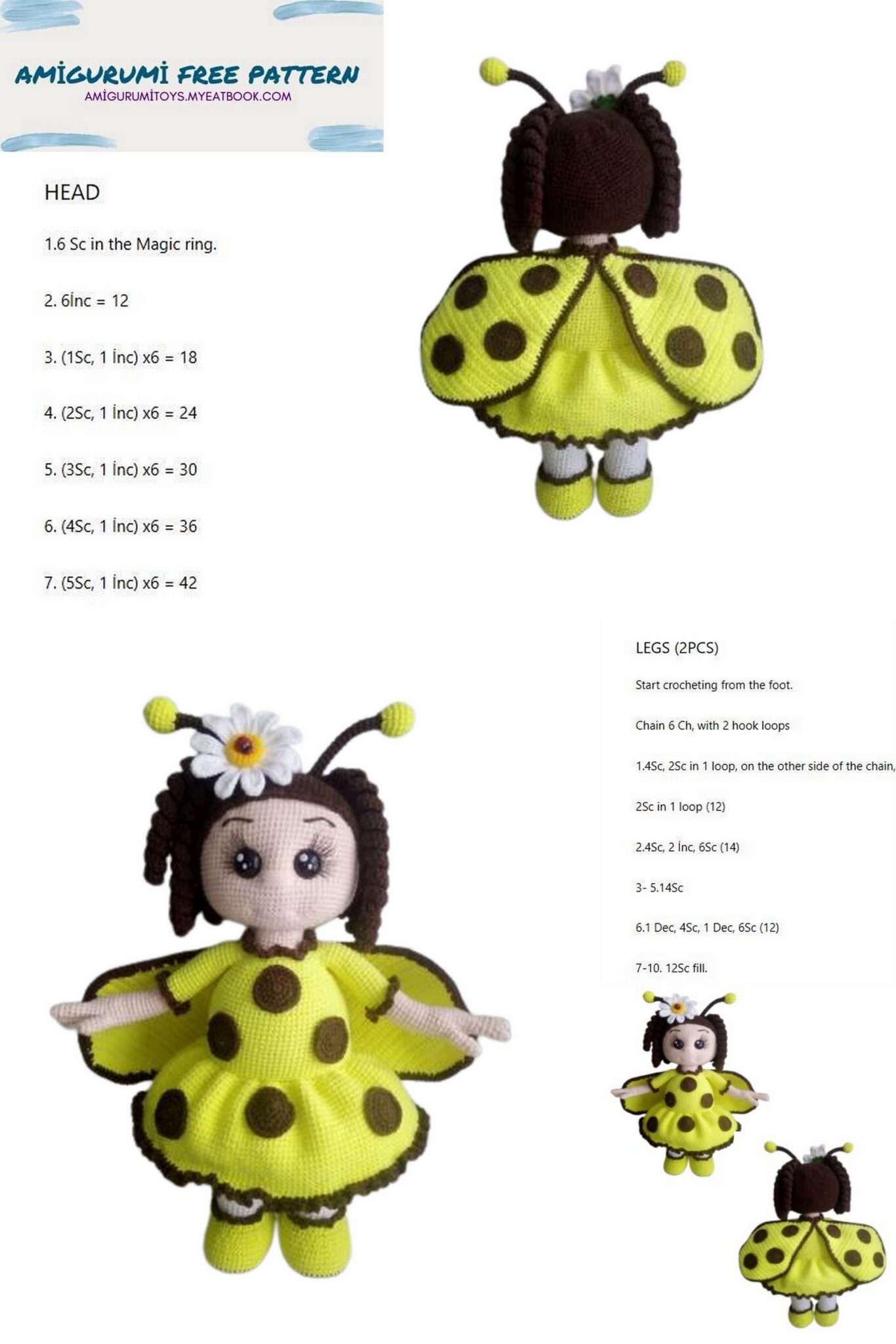 Amigurumi Ladybug Doll Free Pattern - Amigurumi Patterns