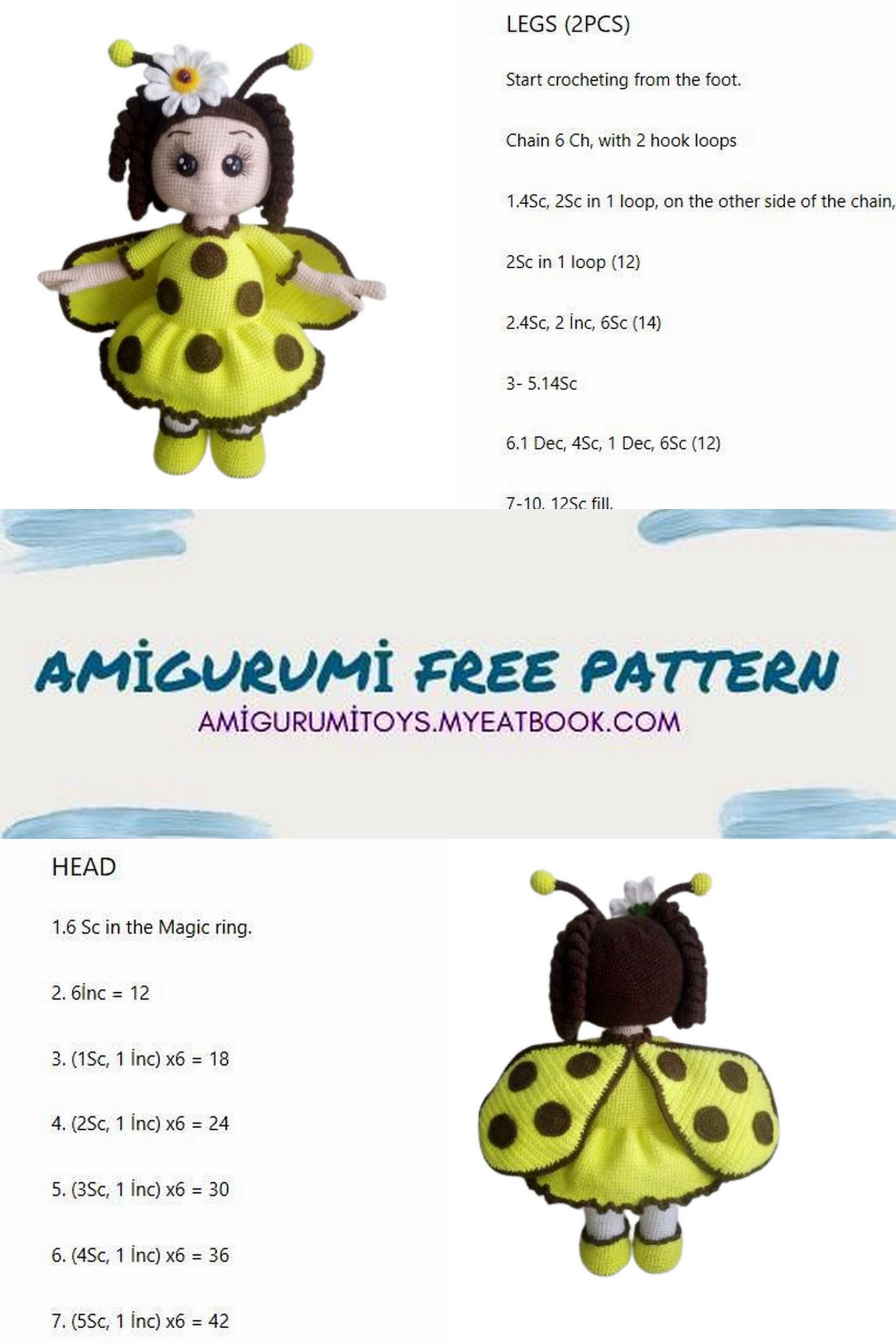 Amigurumi Ladybug Doll Free Pattern - Amigurumi Patterns