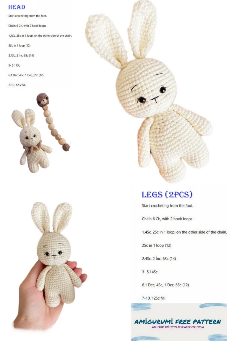 Amigurumi Beginner Bunny Crochet Free Pattern - Amigurumi Patterns