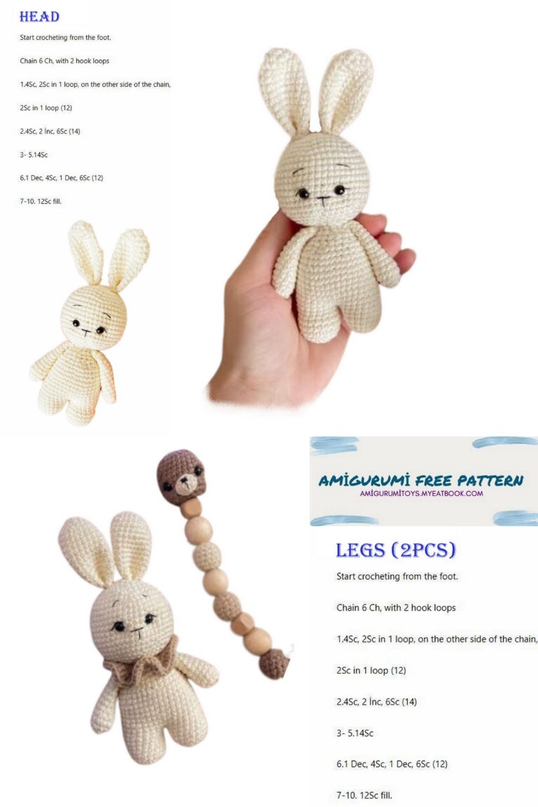 Amigurumi Beginner Bunny Crochet Free Pattern - Amigurumi Patterns